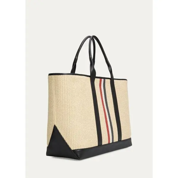 Thom Browne Medium Tool Raffia Tote Bag