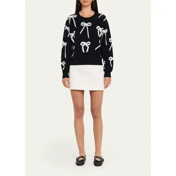 Marc Jacobs Bow Jacquard Crewneck Sweater