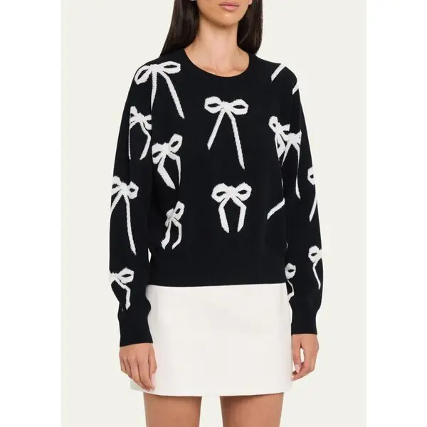Marc Jacobs Bow Jacquard Crewneck Sweater