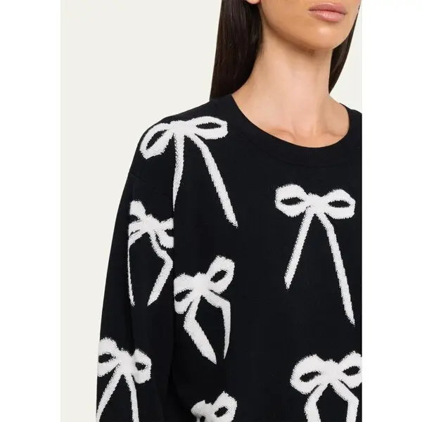 Marc Jacobs Bow Jacquard Crewneck Sweater