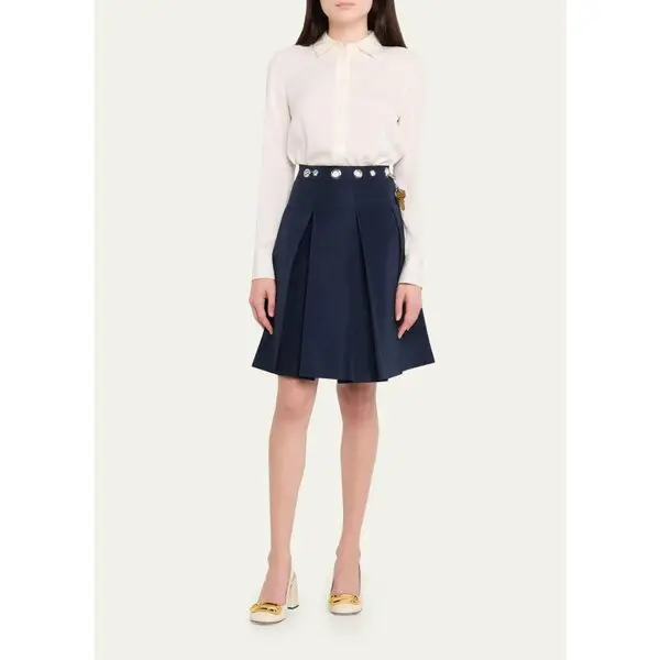 Marc Jacobs Safety Pin Pleated Skirt