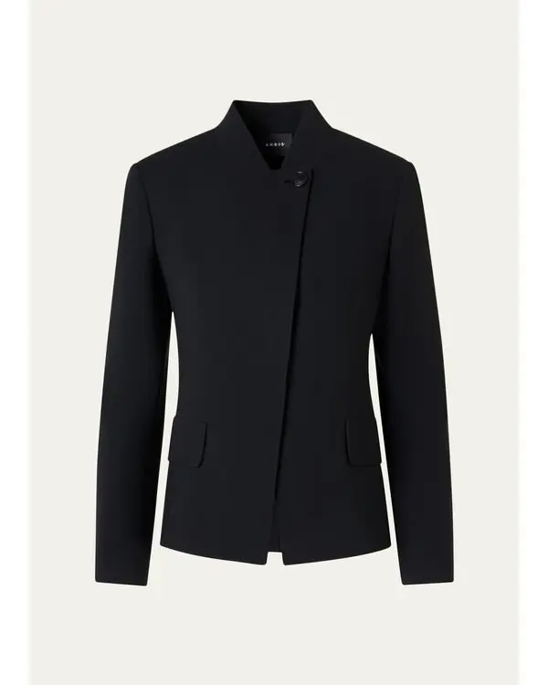Akris Kay Wool Double-face Short Jacket