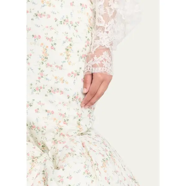 Marc Jacobs Floral Print Padded Bubble Hem Skirt