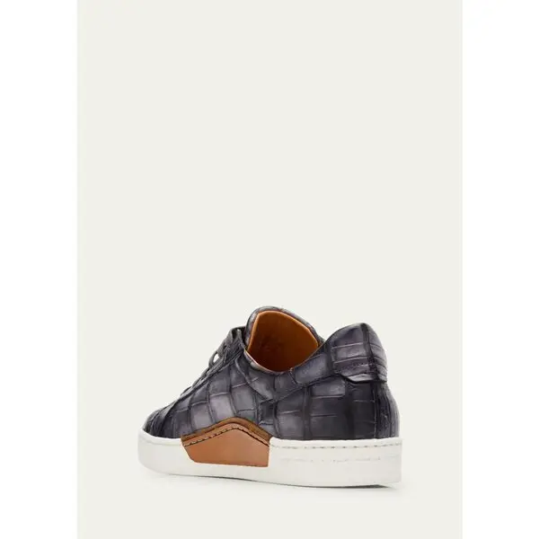 Magnanni Saeta Matte Alligator Low-top Sneakers