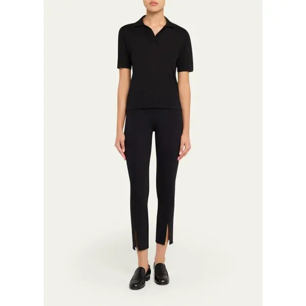 THE ROW Thilde Skinny-leg Crop Split-hem Pants