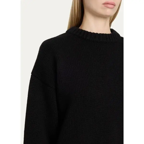 THE ROW Ophelia Wool-cashmere Crewneck Sweater - Black