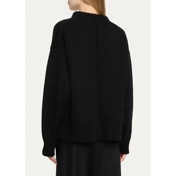 THE ROW Ophelia Wool-cashmere Crewneck Sweater - Black