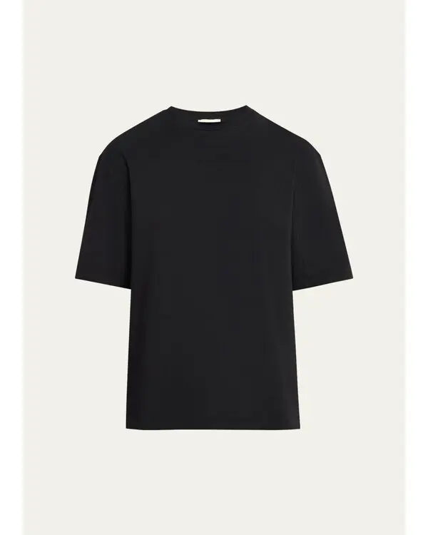 MORDECAI Jersey Back-stripe Oversized Crewneck T-shirt