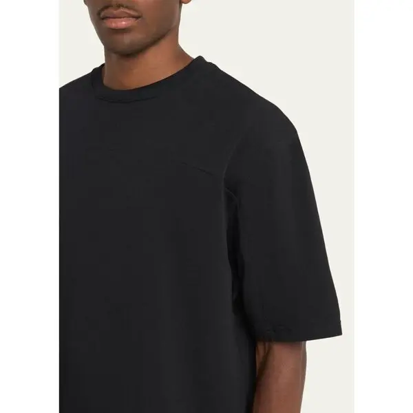 MORDECAI Jersey Back-stripe Oversized Crewneck T-shirt