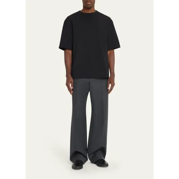 MORDECAI Jersey Back-stripe Oversized Crewneck T-shirt