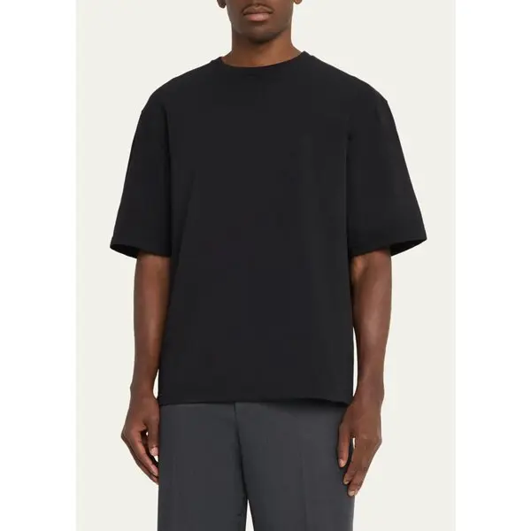 MORDECAI Jersey Back-stripe Oversized Crewneck T-shirt