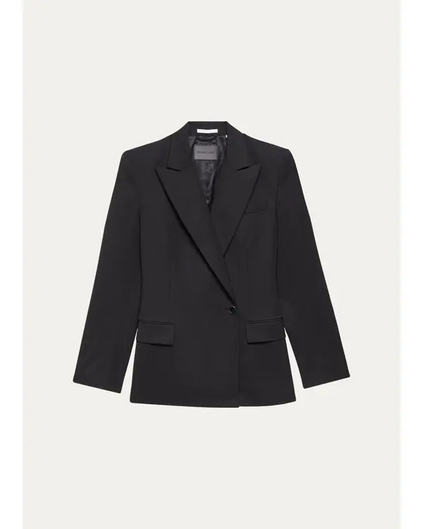 Helmut Lang Wool Gabardine Blazer - Black