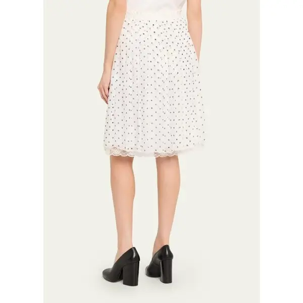 Marc Jacobs Polka-dot Layered Crinkle Chiffon Mini Skirt
