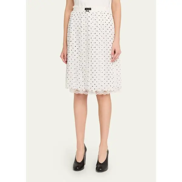 Marc Jacobs Polka-dot Layered Crinkle Chiffon Mini Skirt
