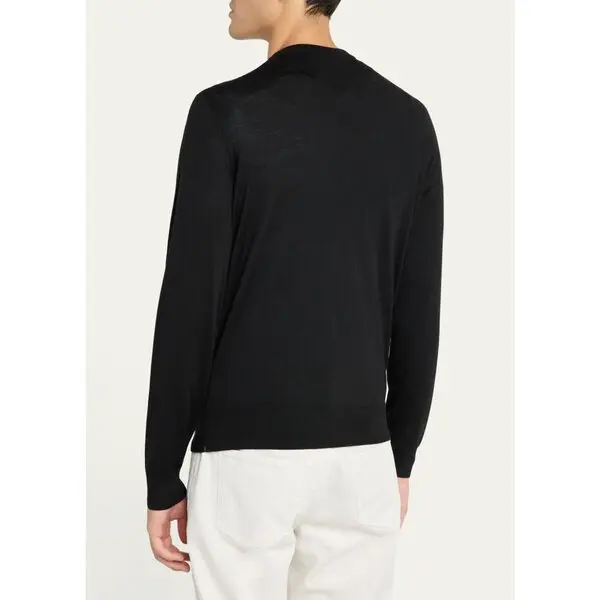 Fioroni Merino Wool Crewneck Sweater - Black