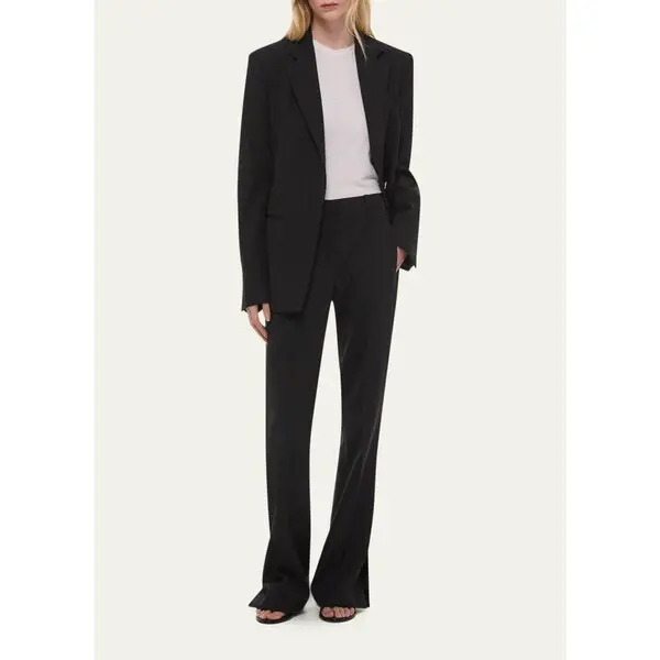 Helmut Lang Vented Wool Bootcut Pants