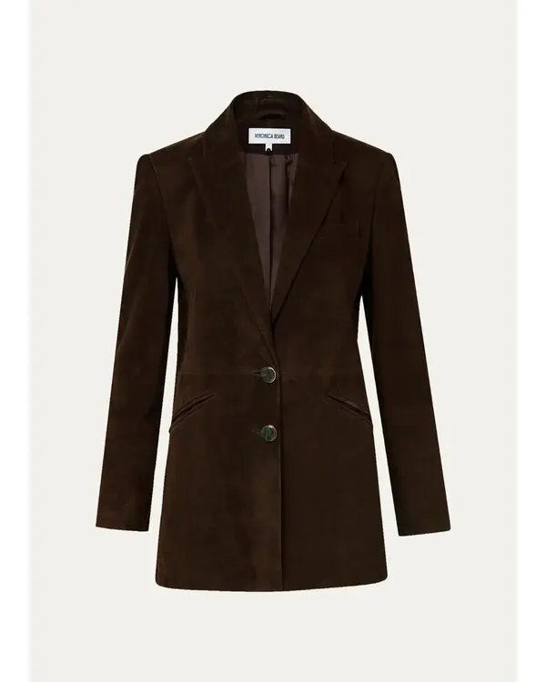 Veronica Beard Maci Suede Dickey Jacket