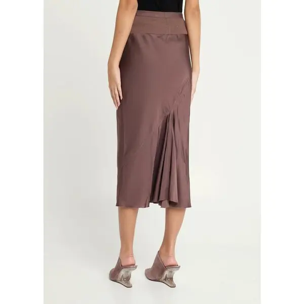 Rick Owens Satin Bias Midi-skirt - Grape