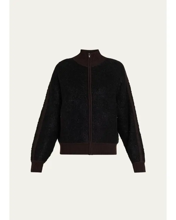 6397 Zip-up Bouclé Track Jacket