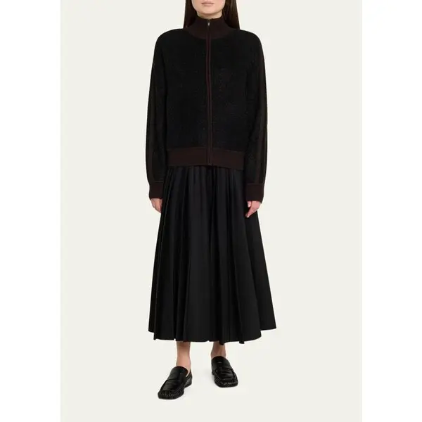 6397 Zip-up Bouclé Track Jacket
