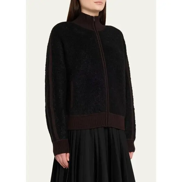 6397 Zip-up Bouclé Track Jacket