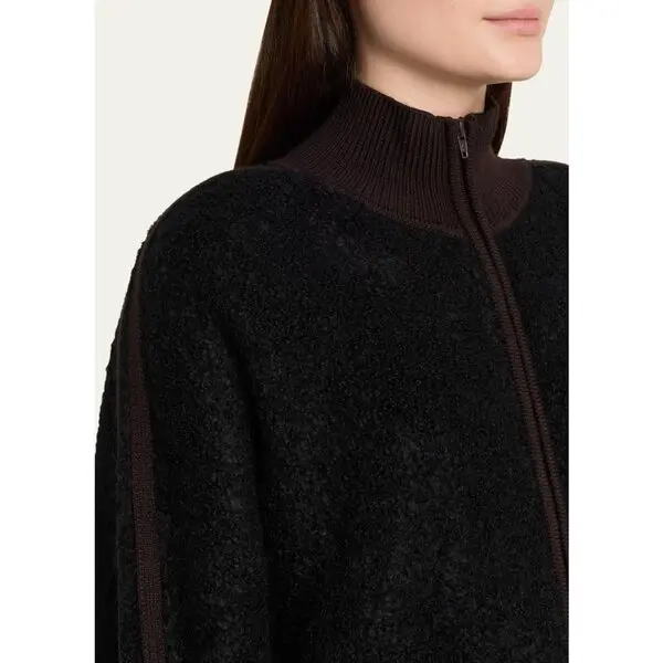 6397 Zip-up Bouclé Track Jacket