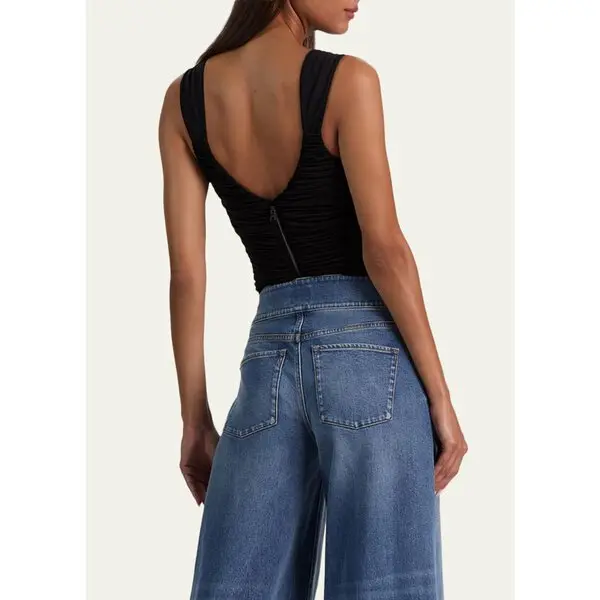 Alice + Olivia Renee Sheer Mesh Bodysuit