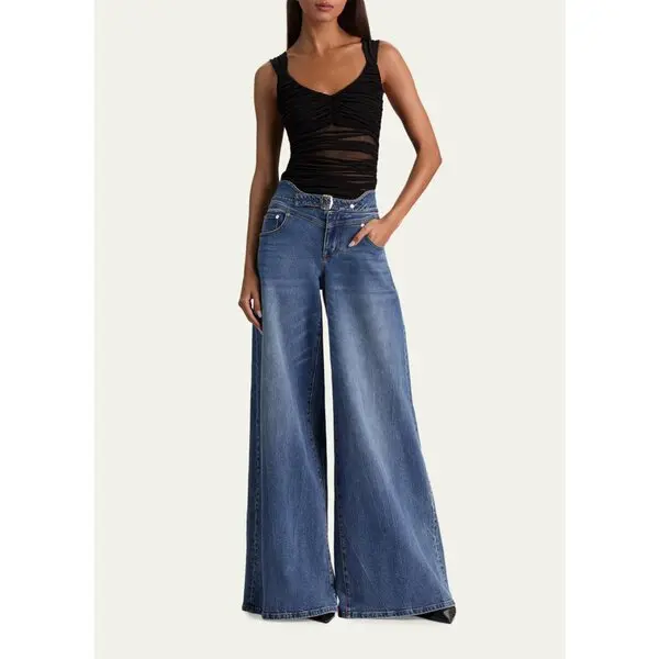 Alice + Olivia Renee Sheer Mesh Bodysuit