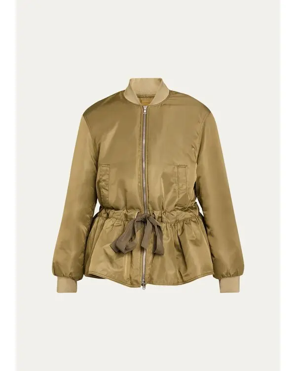 Cinq À Sept Valerina Peplum Bomber Jacket