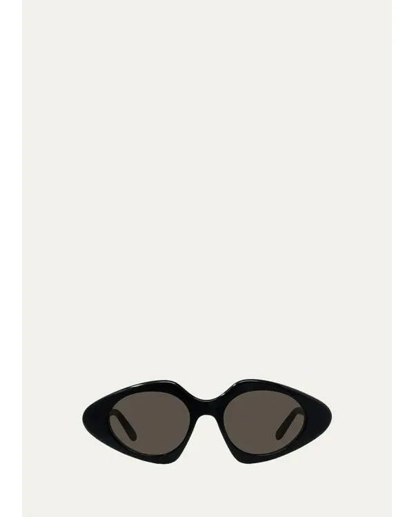 Loewe Triangle Slim 50mm Geometric Sunglasses - Black