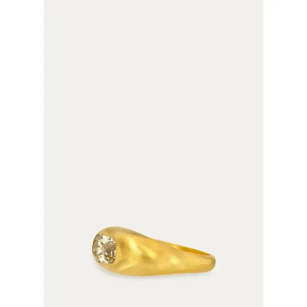 DARIUS 18k Gold Fancy -brown Diamond Signet Ring, 1.13tcw