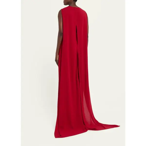 Michael Kors Opera Draped Wool Crepe Blouse