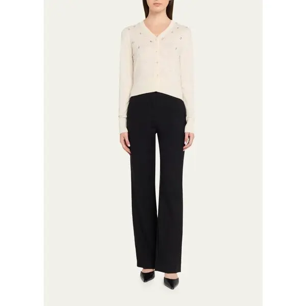 Prabal Gurung Celestial Embroidered Silk-cashmere V-neck Cardigan