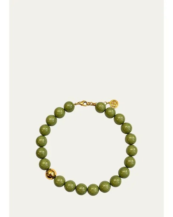 BEN-AMUN Jade Resin Bead Necklace