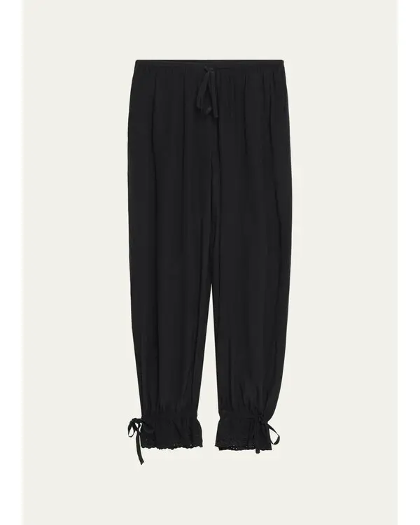 Ciao Lucia Pauli Silk Embroidered Pants