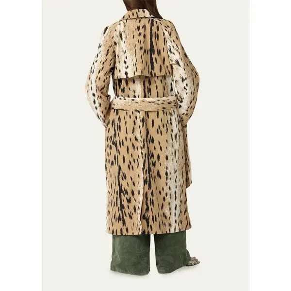 Diane Von Furstenberg Kamirah Belted Animal-print Trench Coat