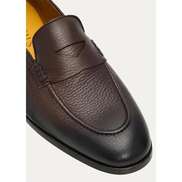 DOUCAL'S Stresa Deerskin Leather Penny Loafers