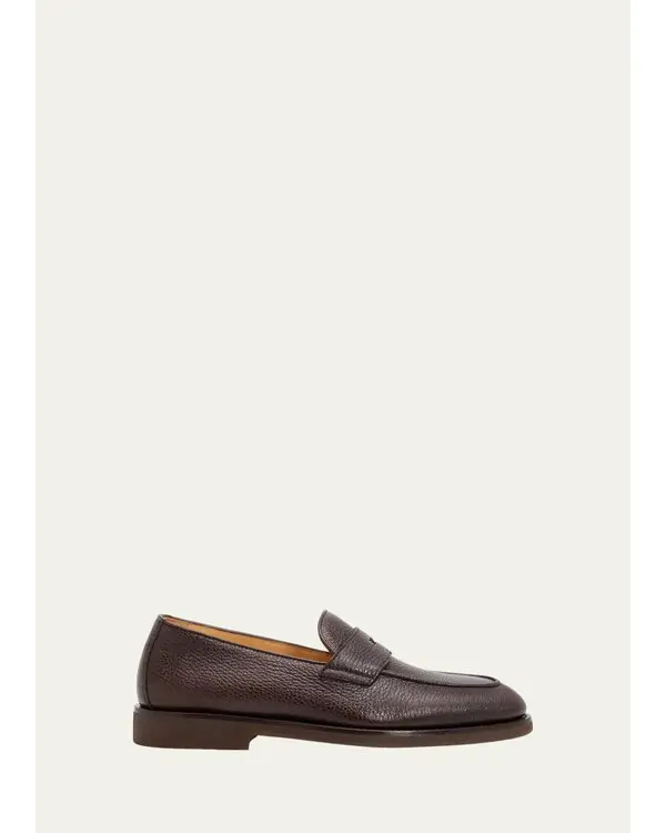 Brunello Cucinelli Deerskin Flex-sole Penny Loafers