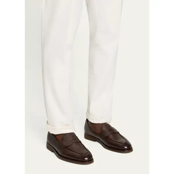 Brunello Cucinelli Deerskin Flex-sole Penny Loafers