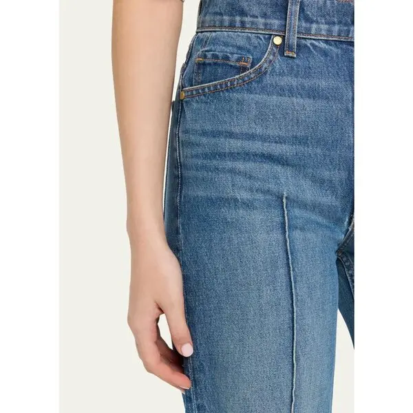 Ulla Johnson Genevieve Cuffed Wide-leg Jeans