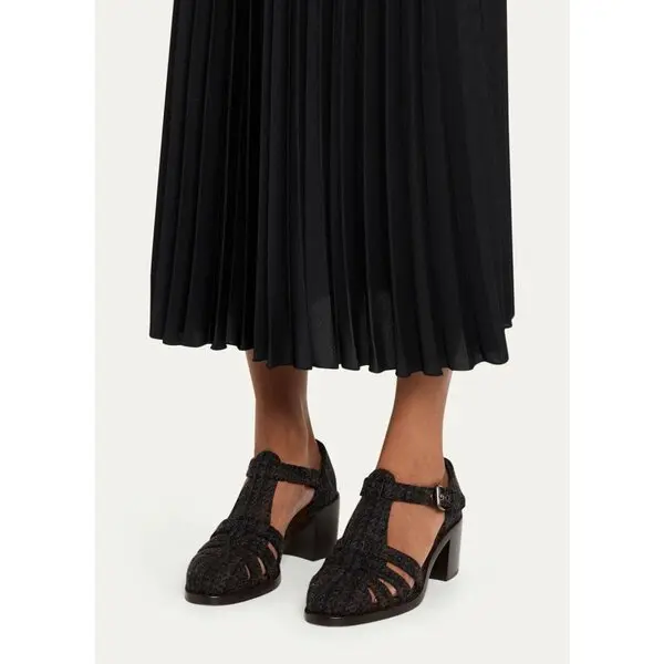 Church's 50mm Kelsey Plaid Tweed Fisherman Sandals