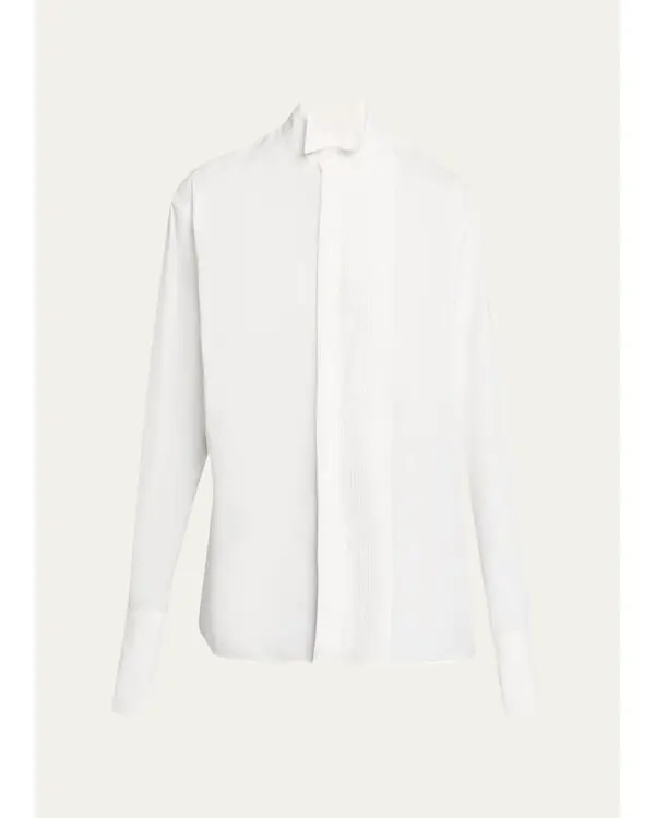 6397 Micro-pleated Long-sleeve Shirt