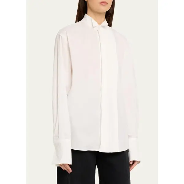 6397 Micro-pleated Long-sleeve Shirt