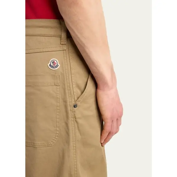Moncler Gabardine Straight-leg Pants - Brown