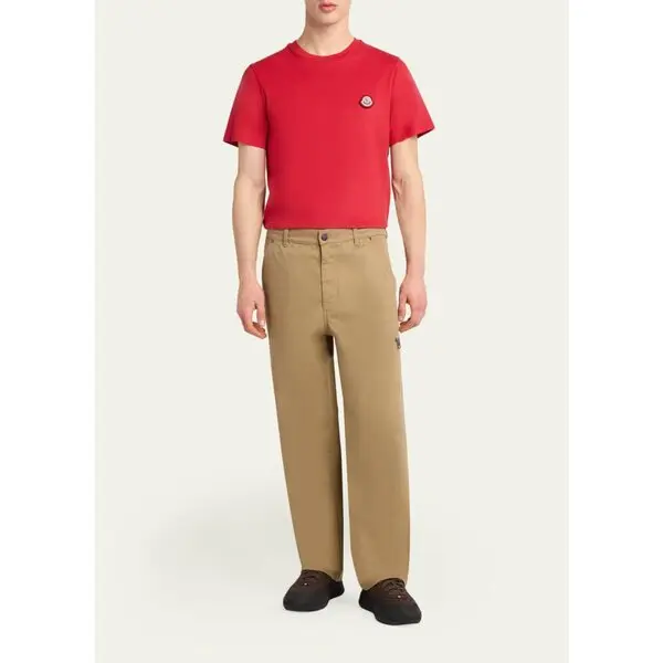 Moncler Gabardine Straight-leg Pants - Brown