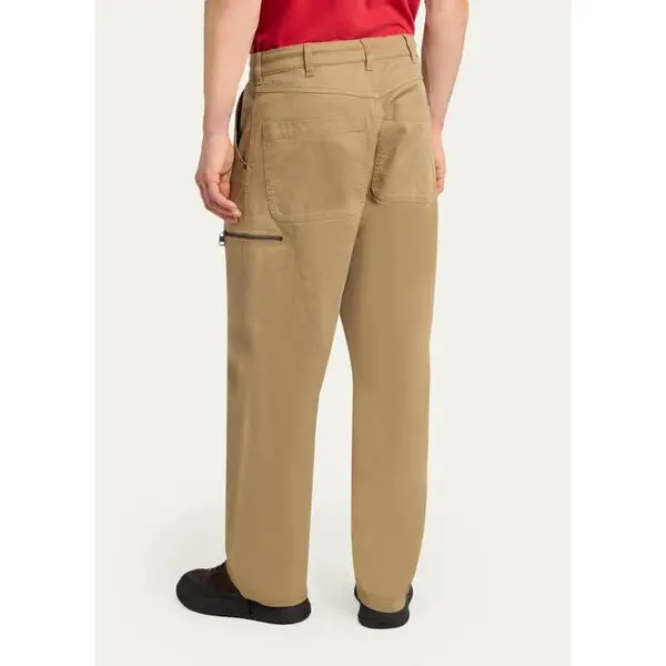 Moncler Gabardine Straight-leg Pants - Brown