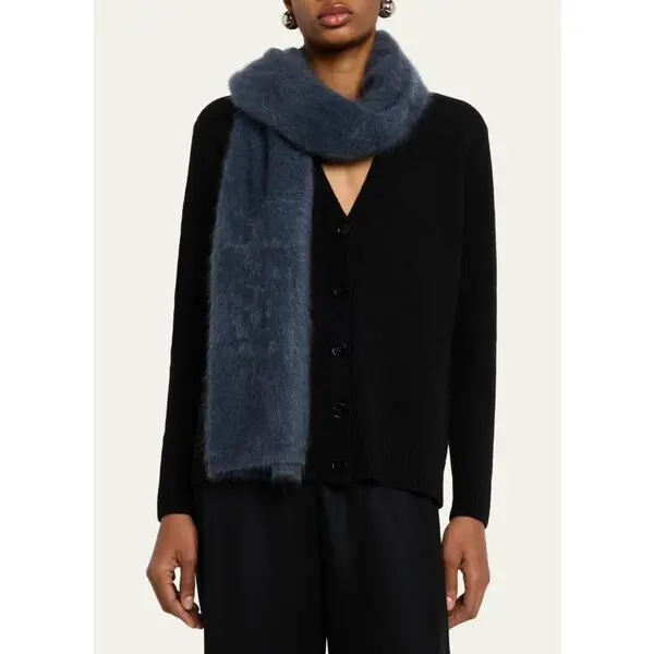 LISA YANG Brushed Cashmere And Silk Scarf - Night Fall