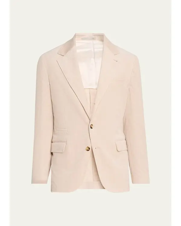 Brunello Cucinelli Carded Wool Single-breasted Sport Coat