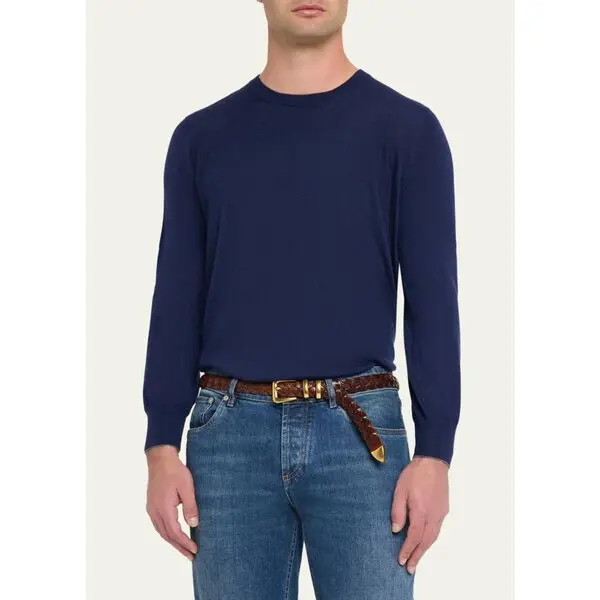 Brunello Cucinelli Fine-gauge Cashmere And Silk Crewneck Sweater
