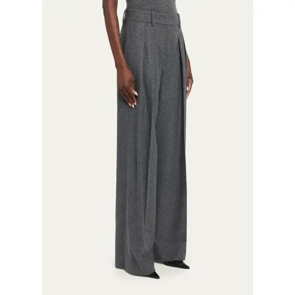 Michael Kors Pleated Wool Wide-leg Trousers